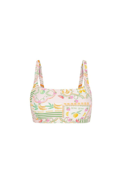 Tutti Frutti Square Neck Bikini Top | Maddy Zanatta C-E Cup | Curvy ...