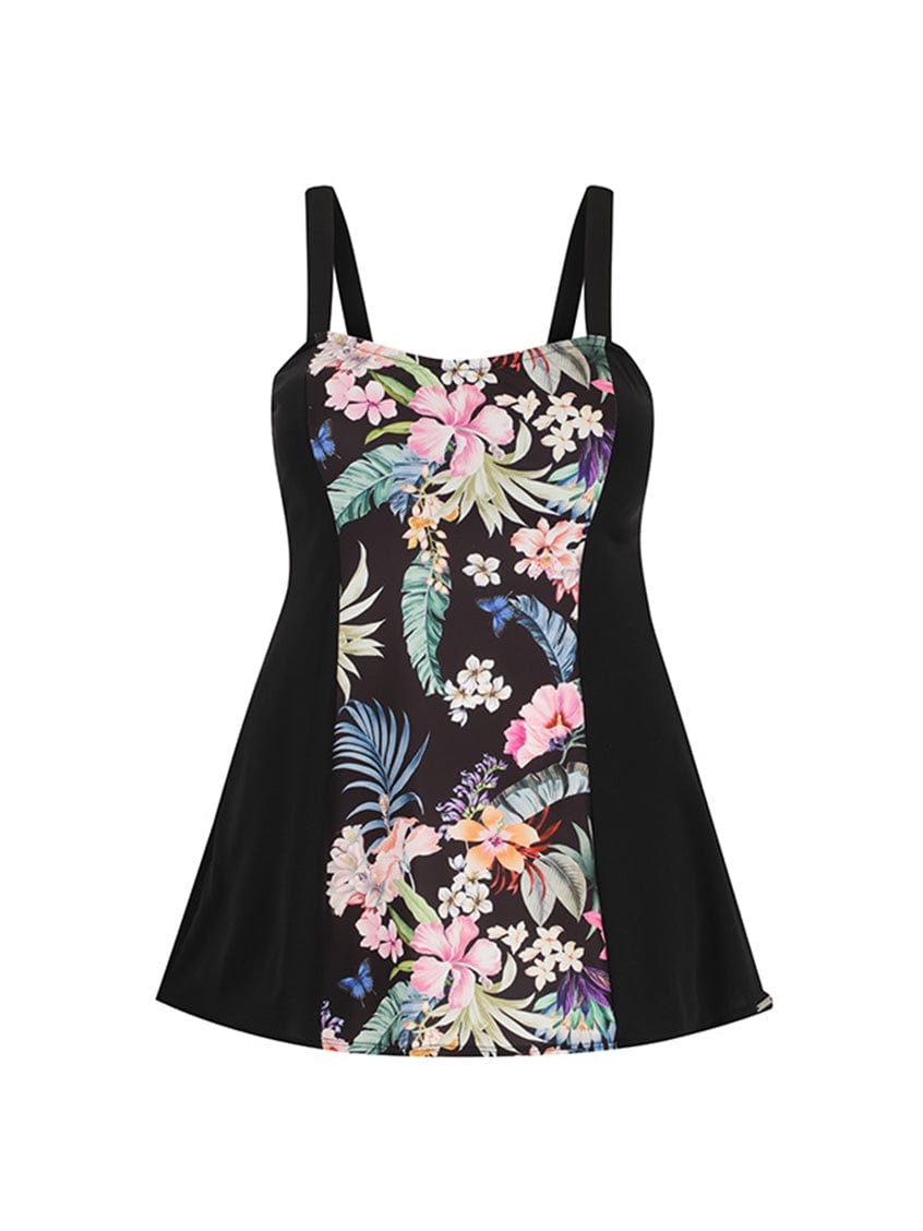 Carnival Chlorine Resistant Wide Strap Swim Dress | Curvy Swimwear